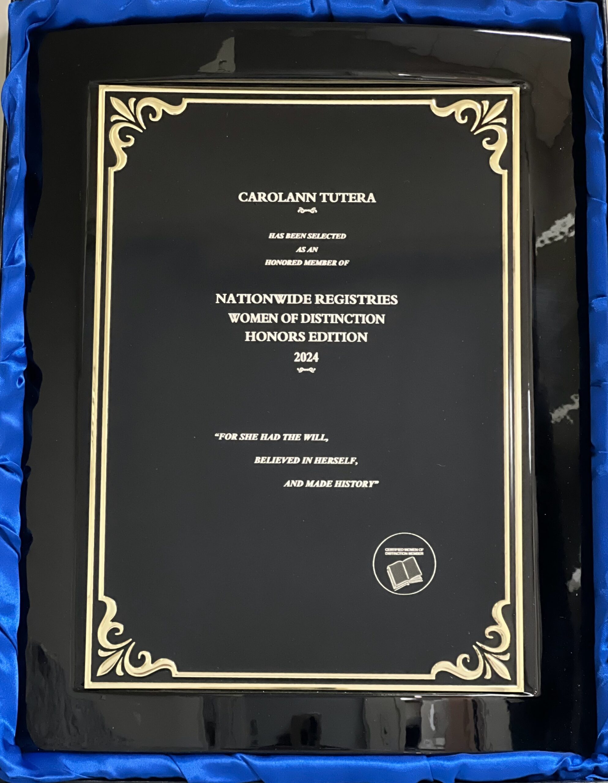 CAROLANN TUTERA - WOMEN OF DISTINCTION 2024 HONORS - SottoPelle Hormone ...